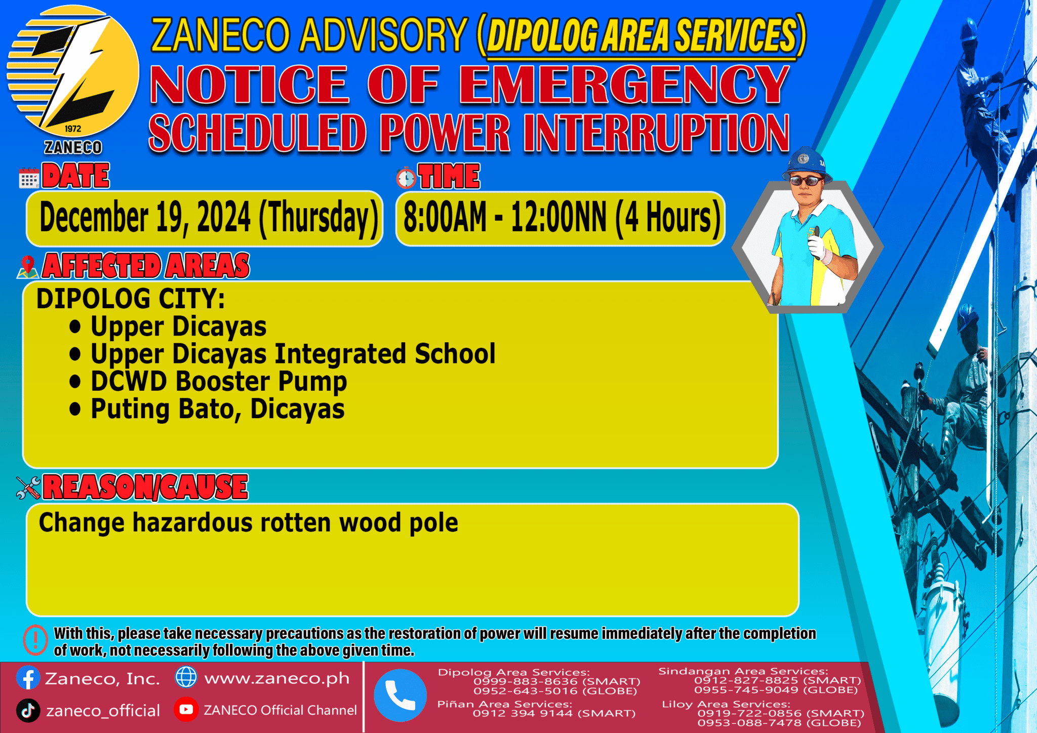 Notice of Emergency Scheduled Power Interruption DAS – December 19 ...