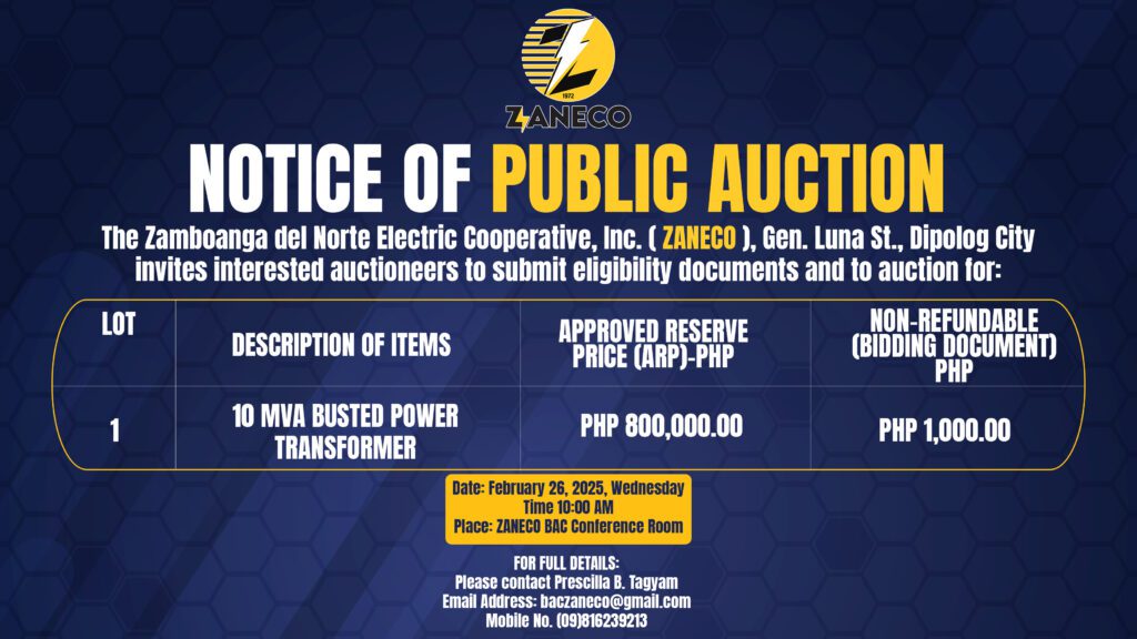 ZANECO – Electric Cooperative of Zamboanga del Norte