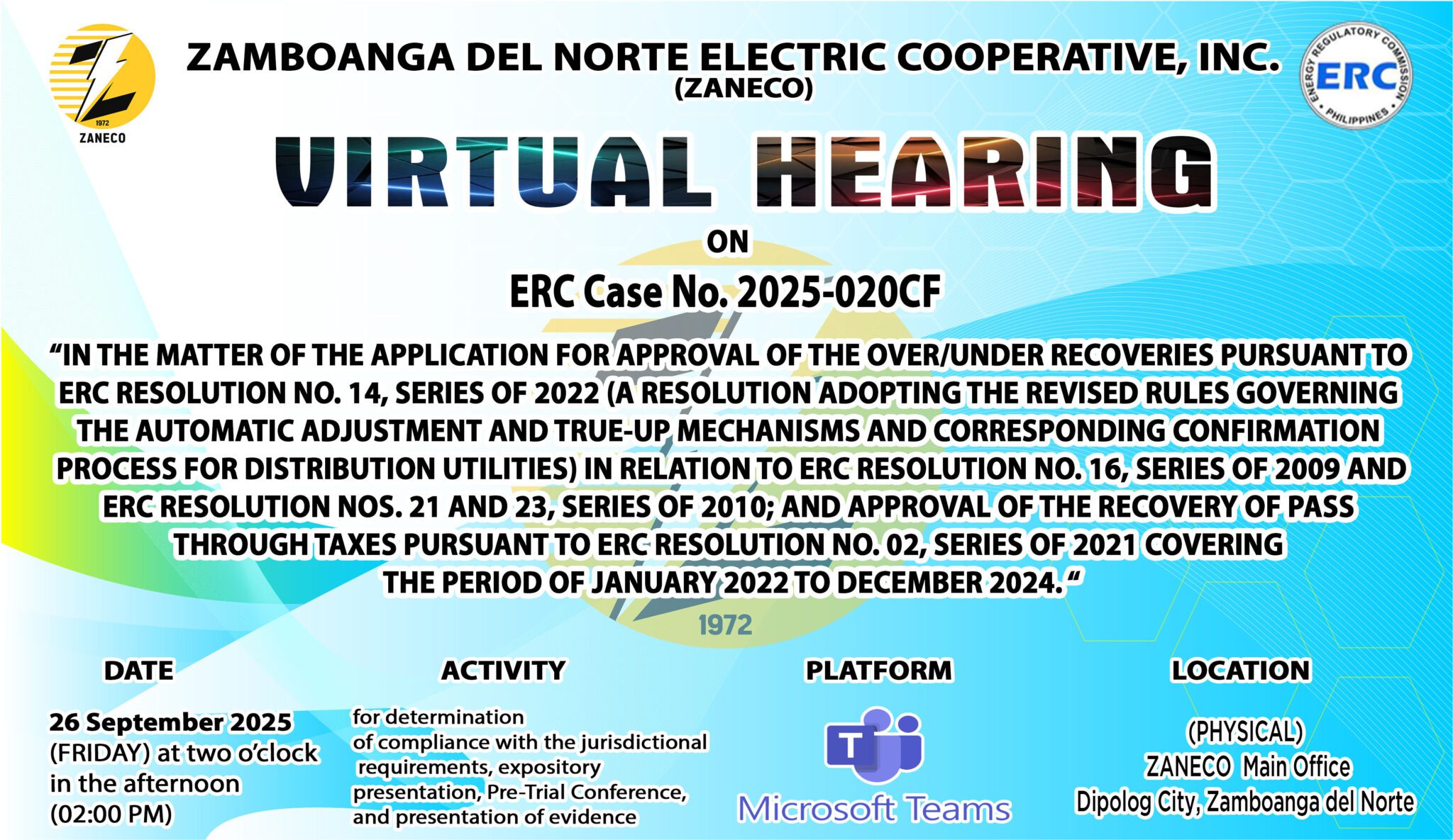 ZANECO – Electric Cooperative of Zamboanga del Norte