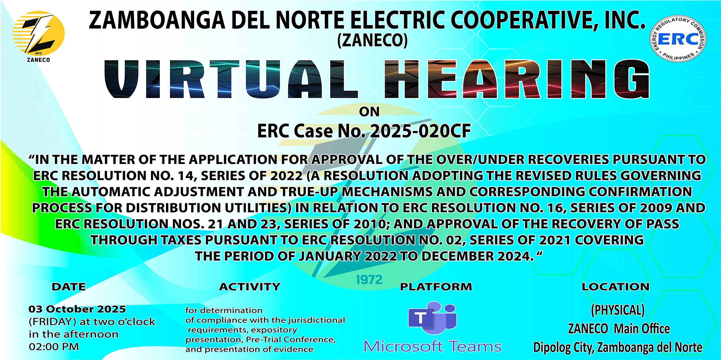 ZANECO – Electric Cooperative of Zamboanga del Norte