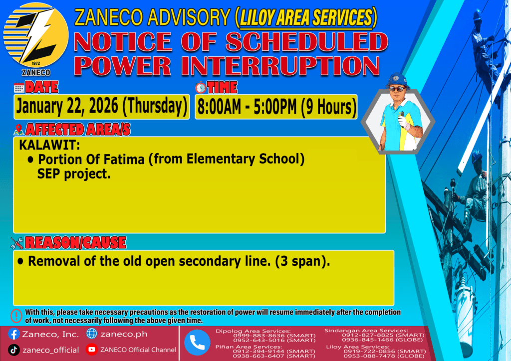 Select Notice of Scheduled Power Interruption LAS – January 21,22 & 23 ...